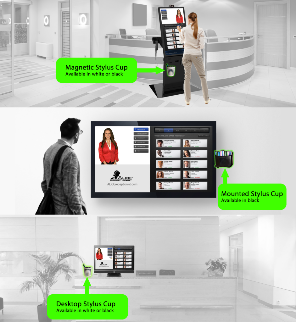 Contactless Options for Touchscreens | Alice Receptionist